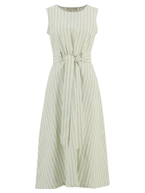 Barbour Inez Striped Midi Dress - Mint Stripe