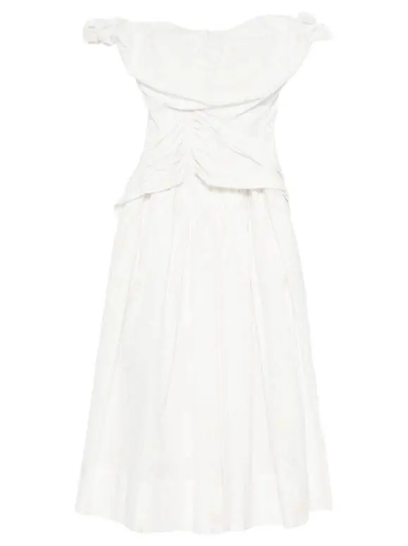 VIVIENNE WESTWOOD Floral Print Sweetheart Neck Corset Dress - White