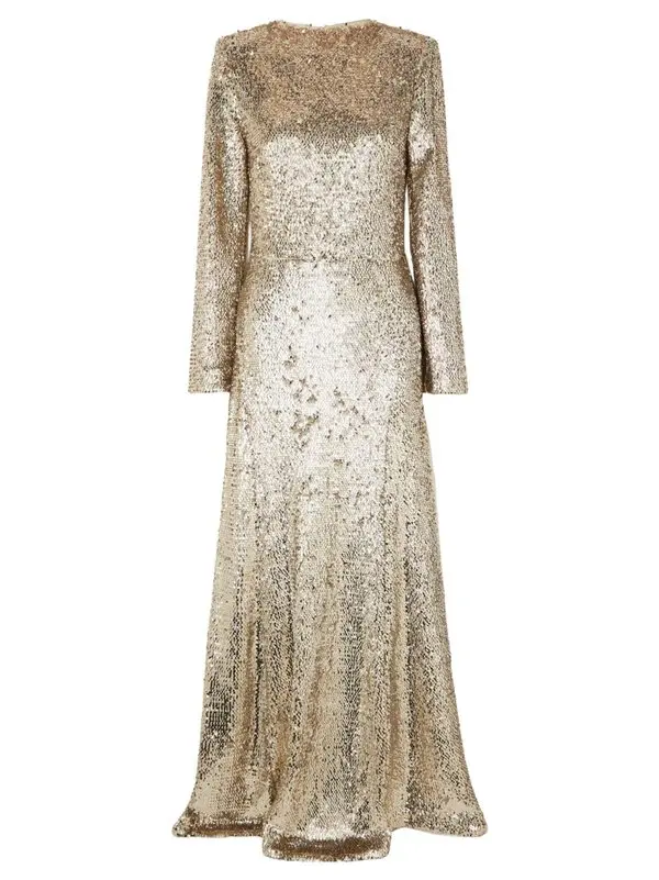 Simkhai Beatrice Sequin Maxi Dress - Golden