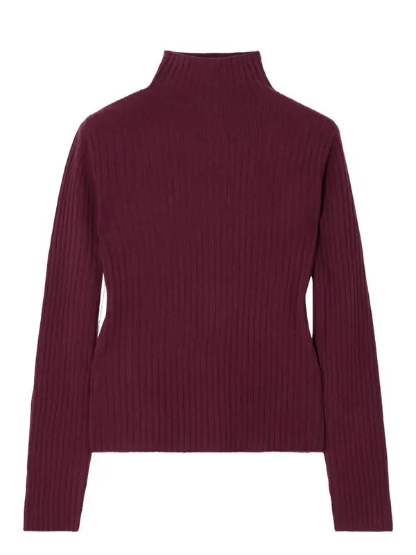 Arch4 Ribbed Logo Turtleneck Sweater - Red