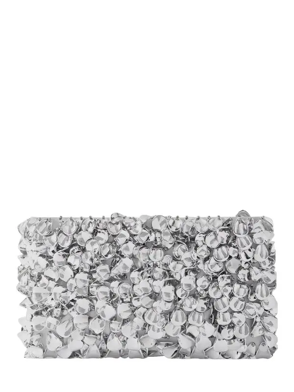 Simkhai Reese Beaded Chain-strap Clutch Bag - Silver
