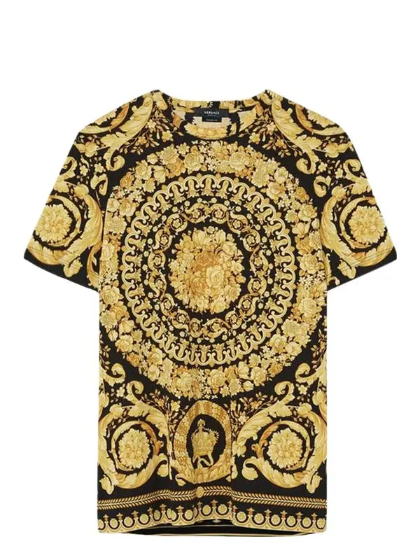 Versace Allover Baroque Pattern Crewneck T-shirt - Multicolor