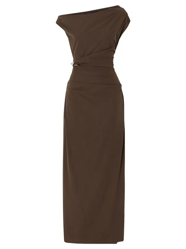 SIR. Sol Off-the-shoulder Maxi Dress - Brown