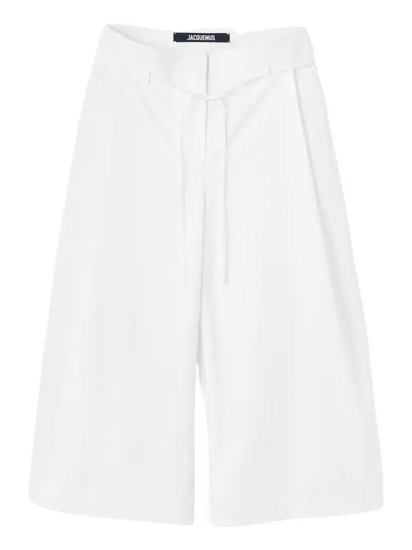 Jacquemus Drawstring Wide-leg Shorts - White