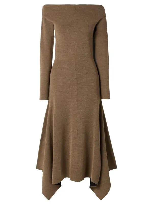 Proenza Schouler Romi Asymmetrical Stretch-knit Dress - Green
