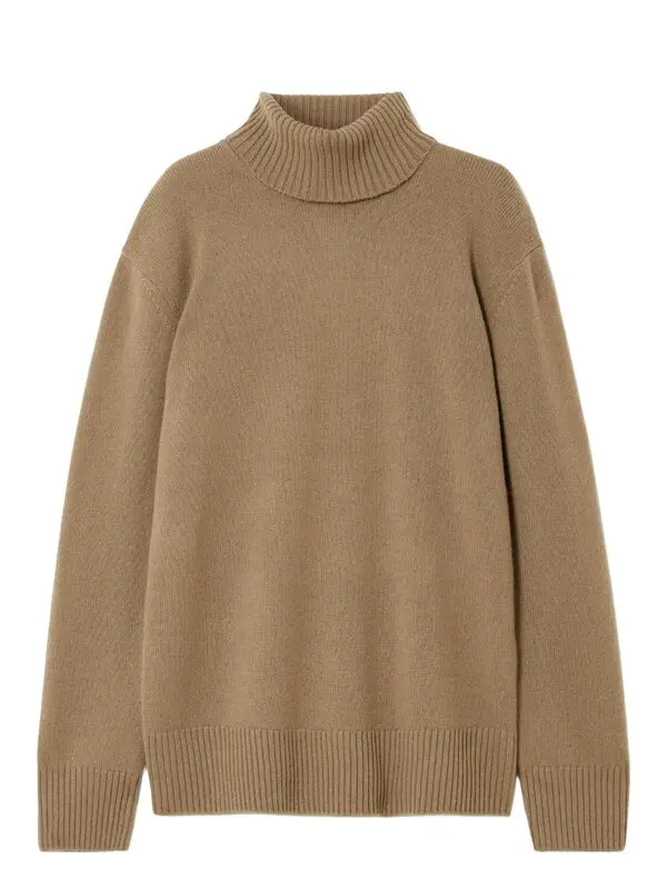 TOTEME High Neck Long Sleeve Knitwear - Brown