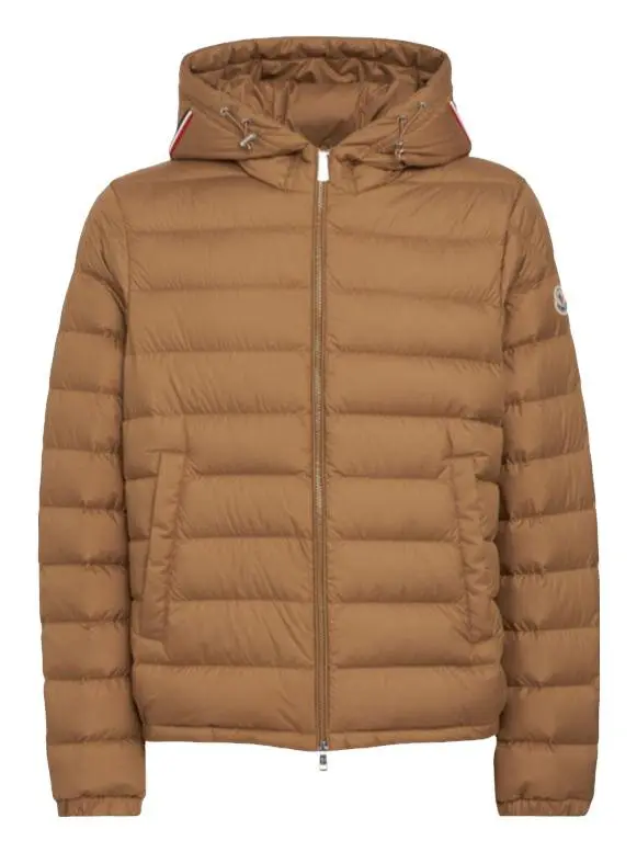 Moncler Vermeil Quilted Down Jacket With Drawstring Hood - Beige