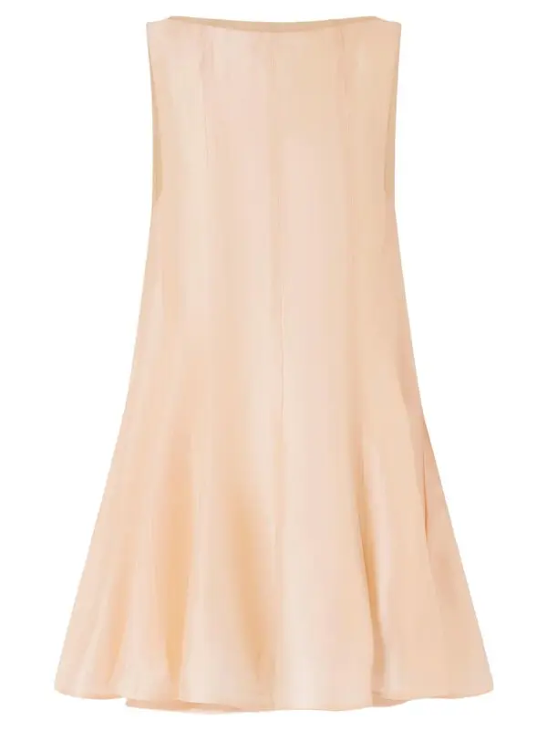 Khaite Mags Paneled Satin-twill Mini Dress - Nude