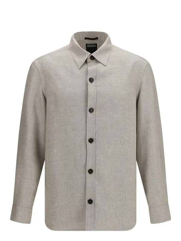 Zegna Button-front Overshirt - Gray