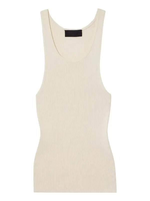 NILI LOTAN Selah Ribbed Knit Vest - White