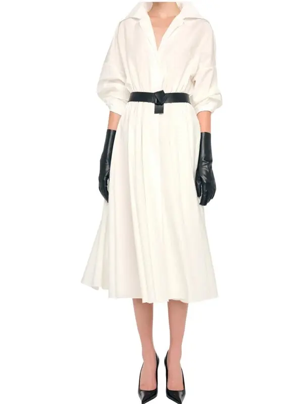 Norma Kamali Oversized Shirt Dress - Snow White