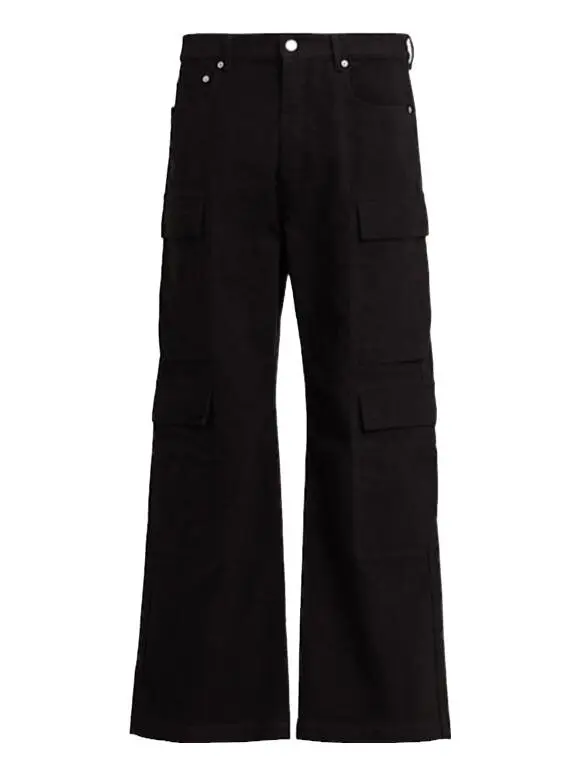 Rick Owens Double Cargo Cotton Jeans - Black