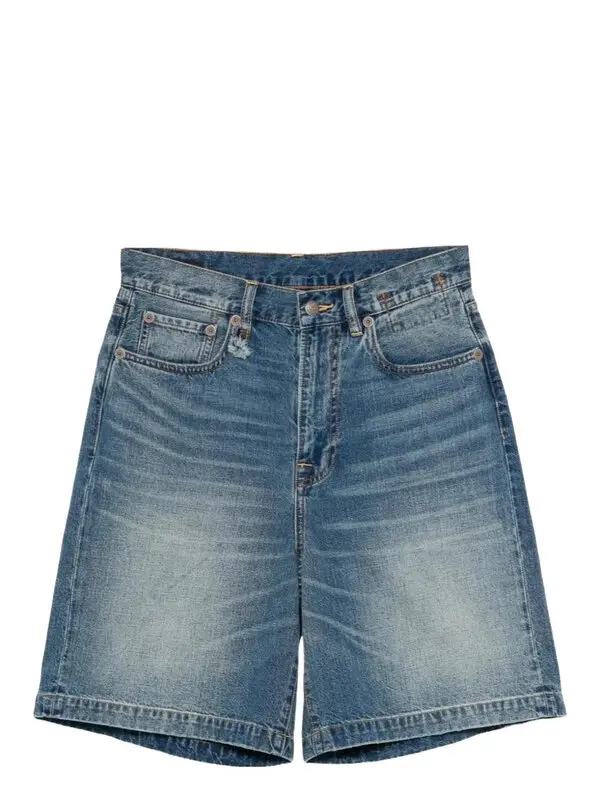 R13 Five-pocket Denim Shorts - Gray
