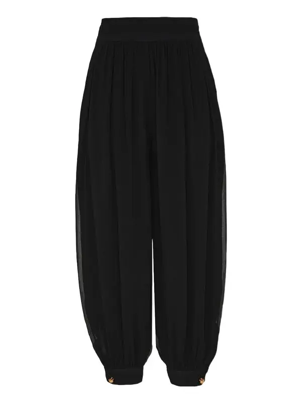 Zimmermann Luna Billow Harem Trousers - Black