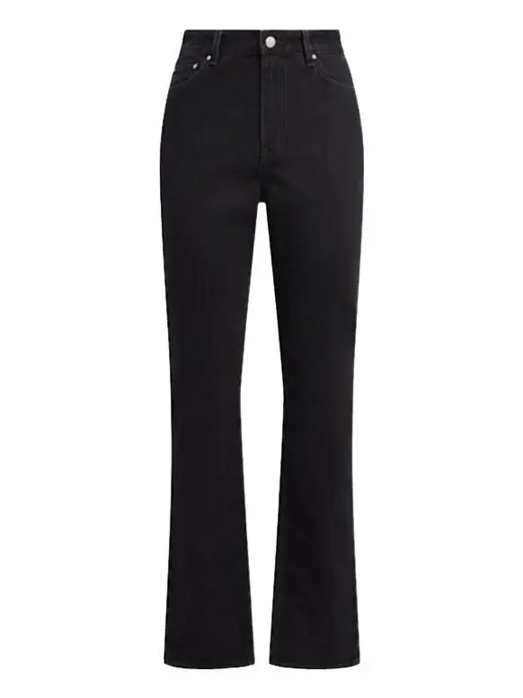 TOTEME High Rise Slim Cotton Denim Jeans - Black