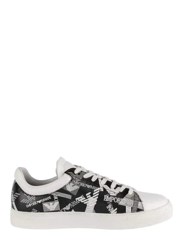 Emporio Armani Logo Lace-up Casual Sneakers - White