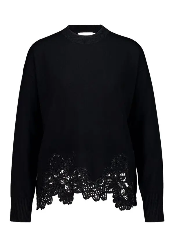 Zimmermann Luna Merino Lace Sweater - Black
