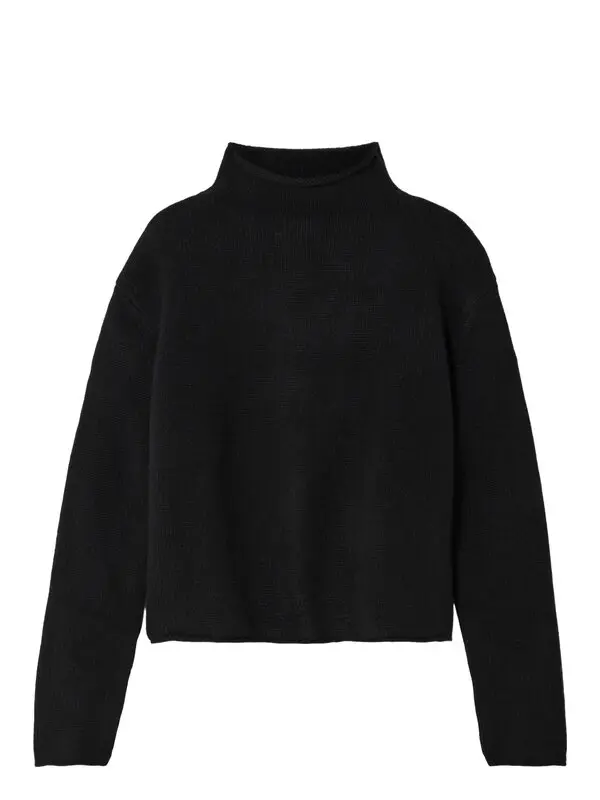 LISA YANG Long Sleeve Turtleneck Sweater - Black
