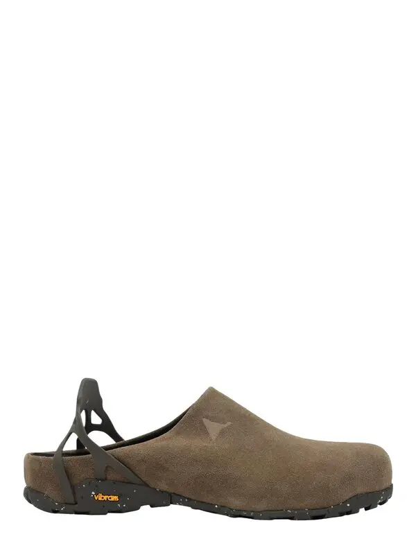 ROA Suede Mules With Vibram Ecostep Sole - Brown