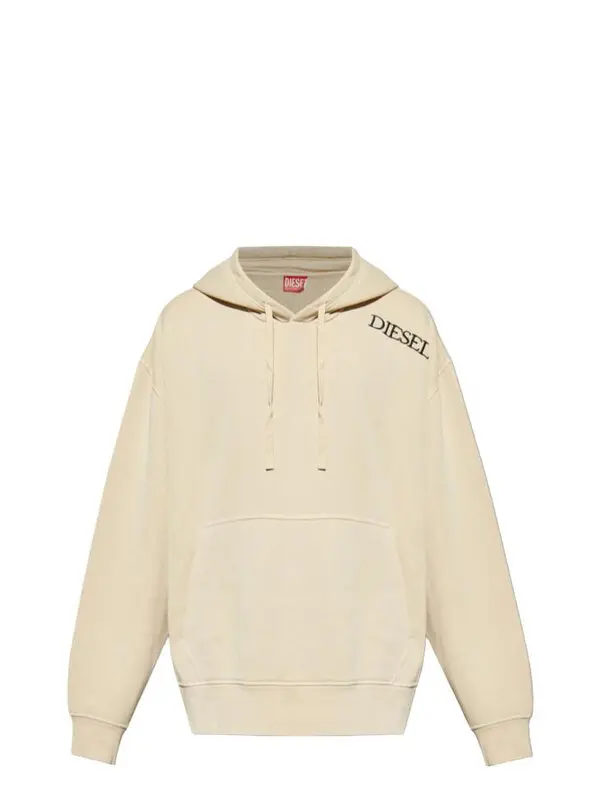 DIESEL® Logo Embroidered Hoodie - Nude