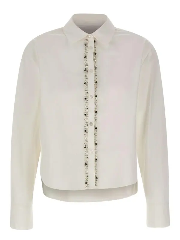 KAOS Embellished Cotton Shirt - White