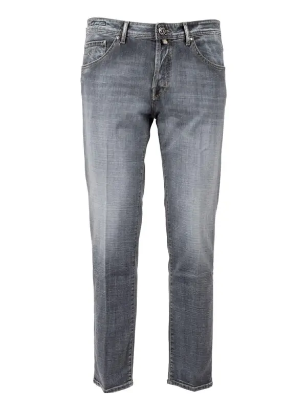 Jacob Cohen Logo Patch Denim Jeans - Black