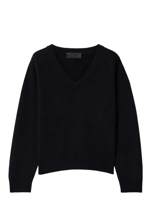 NILI LOTAN Priya V-neck Long Sleeve Sweater - Black