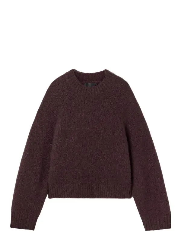 NILI LOTAN Tomaso Crew Neck Sweater - Wine Red