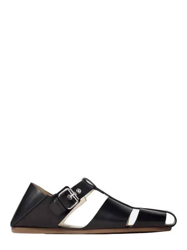 LEMAIRE Buckle Cut-out Fisherman Sandals - Black