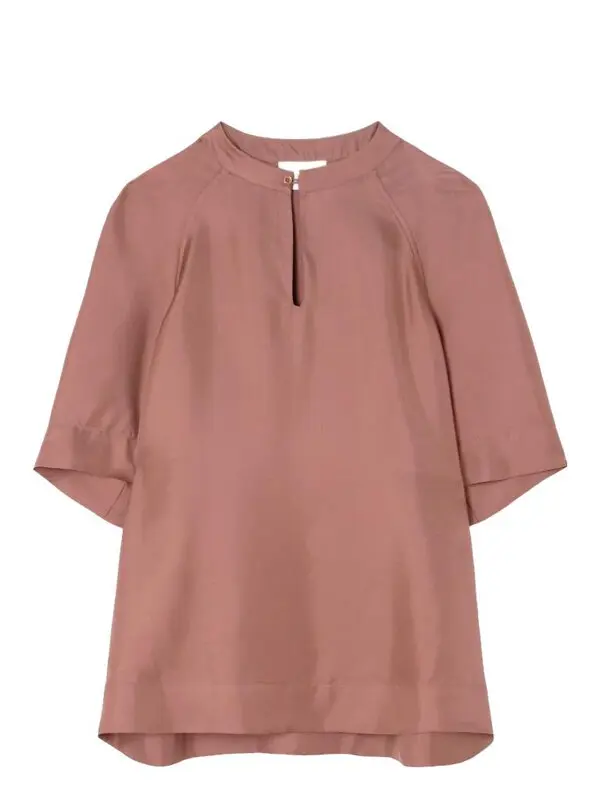 Loulou De Saison Zeus Silk-twill Blouse - Pink