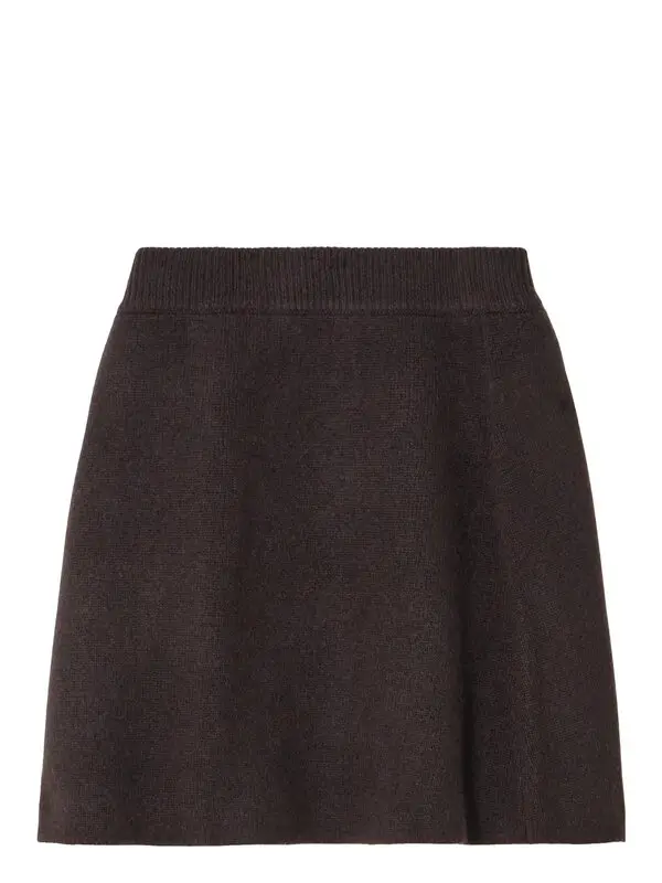 LISA YANG Cashmere Mini Skirt - Brown