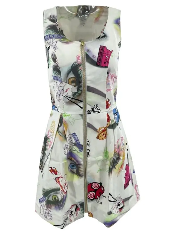 Kenzo Sleeveless Printed Dress - Gray