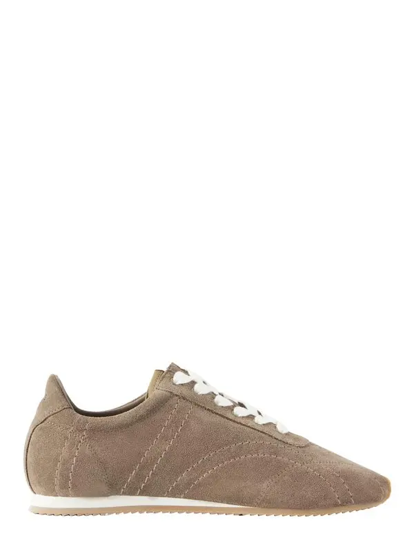 TOTEME Flex Suede Sneakers - Brown