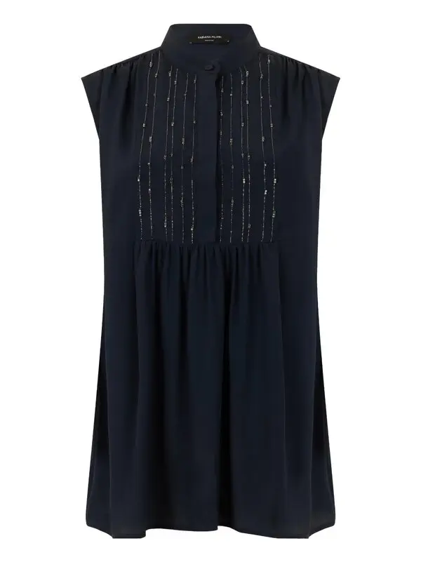 Fabiana Filippi Sleeveless Embellished Top - Black