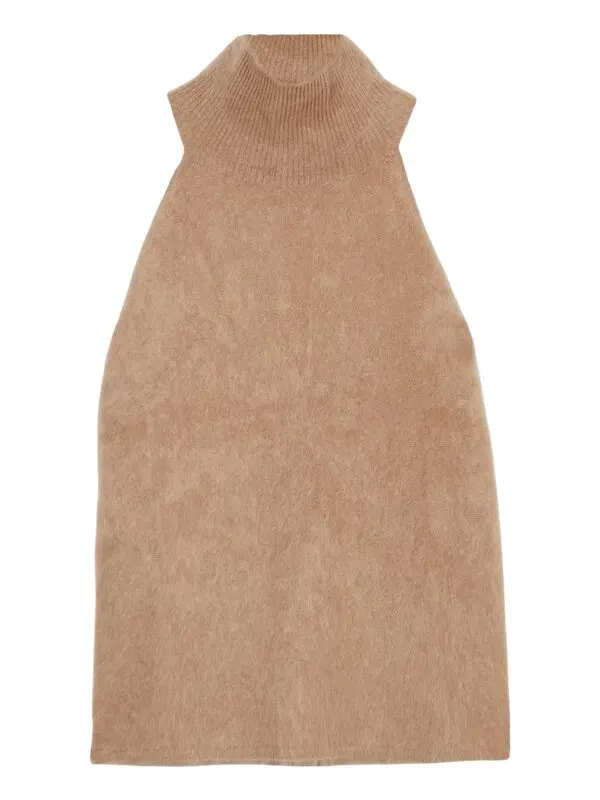 LISA YANG Leya Cashmere Turtleneck Top - Brown