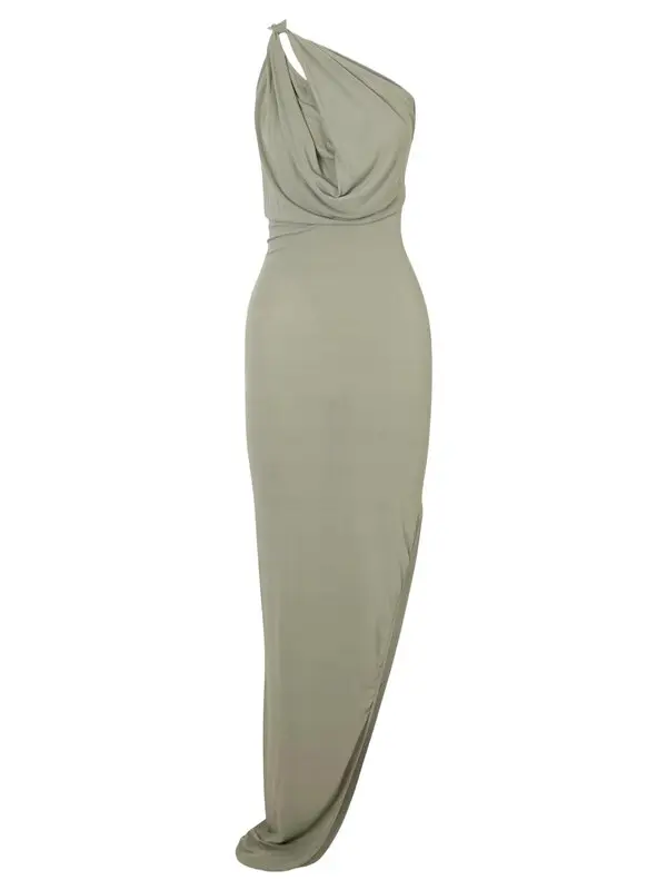 Rick Owens Aaliyah One-shoulder Jersey Gown - Gray
