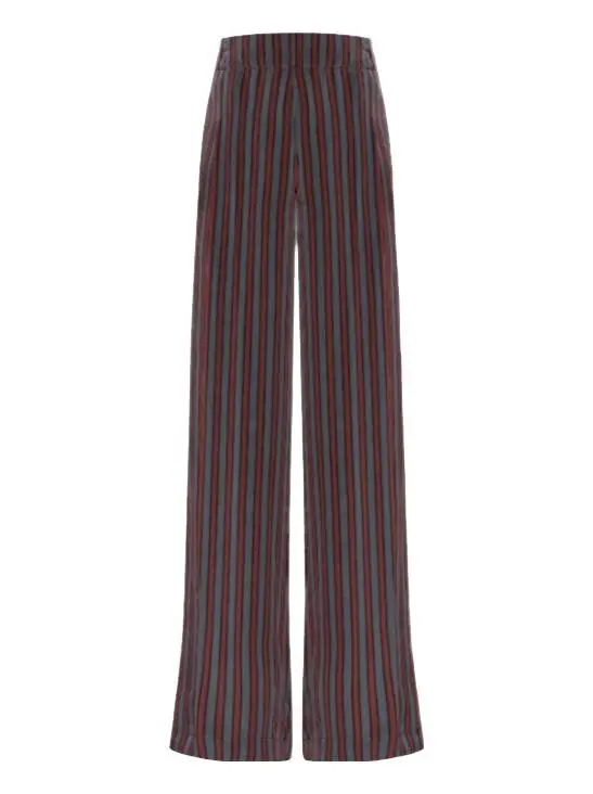 Dries Van Noten Striped High-waisted Trousers - Black