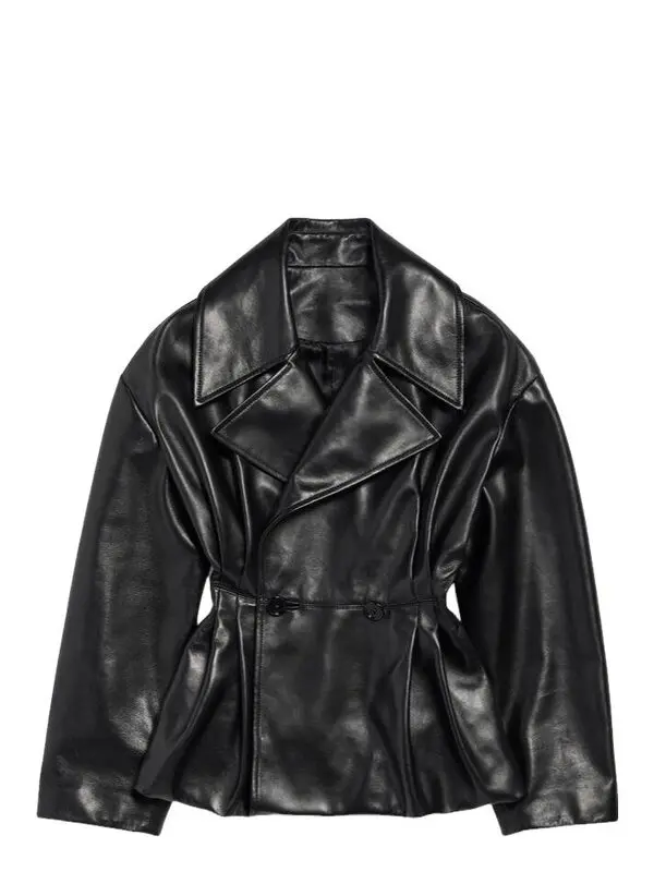 Balenciaga Folded Short Trench - Black
