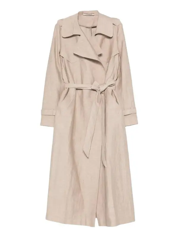 Tagliatore Carola Belted Trench Coat - Nude