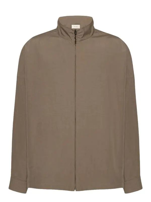 THE ROW Zip-up High Neck Jacket - Leaf Green