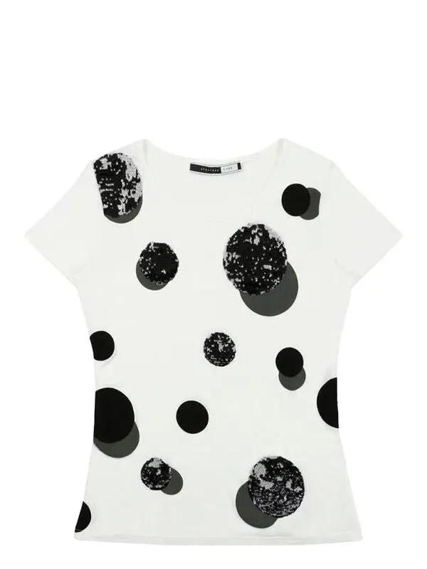 Sportmax Embellished T-shirt - White