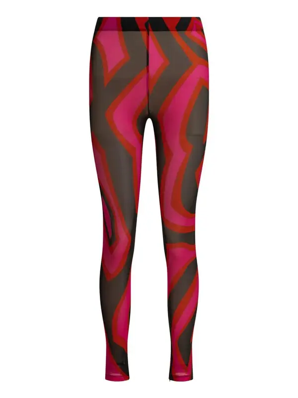 Emilio Pucci Marmo High-waist Printed Pants - Red
