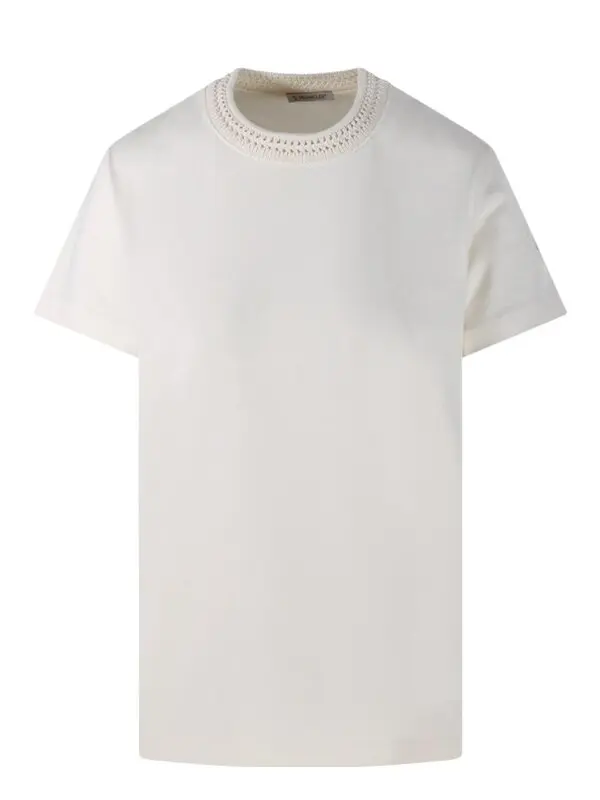 Moncler Crochet Trim T-shirt - White