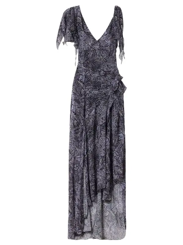Isabel Marant Étoile Tylena Asymmetrical Ruffled Dress - The Fading Night