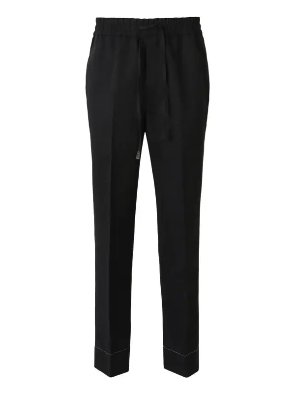 Brioni Drawstring Casual Pants - Black