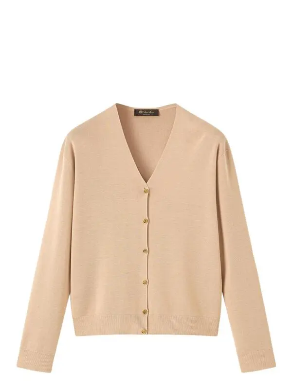 Loro Piana Siena V-neck Cardigan - Sunset Oil