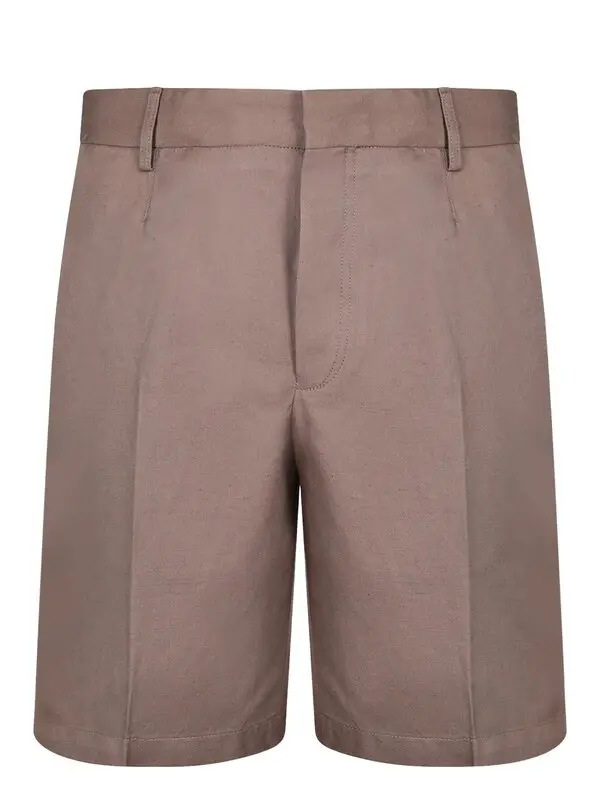 Zegna Tailored Pleated Shorts - Brown