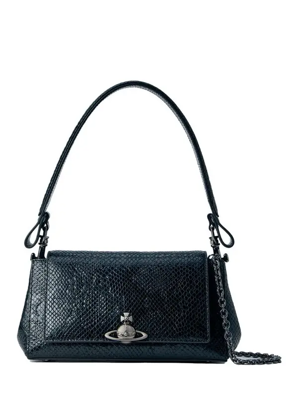 VIVIENNE WESTWOOD Hazel Medium Clutch Bag With Chain Strap - Black