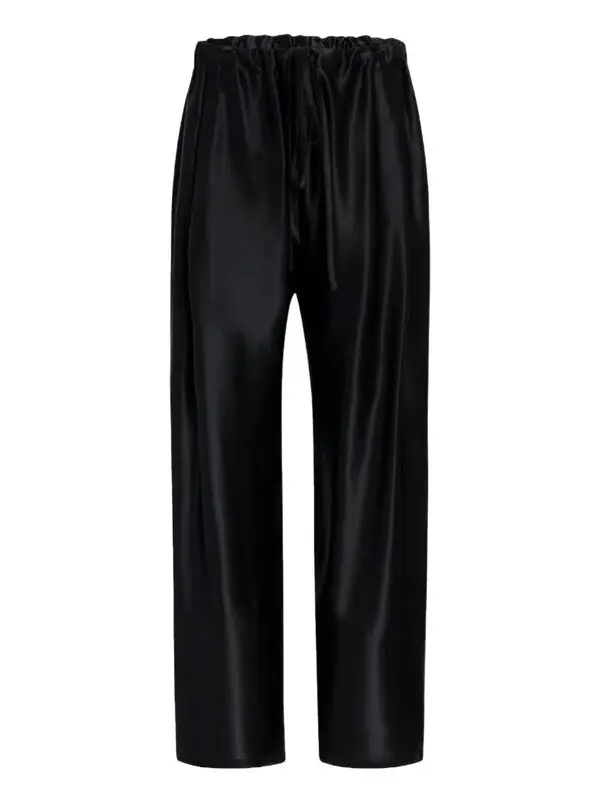 Khaite Rohen Satin Pants - Black