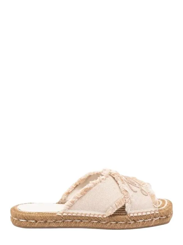 JIMMY CHOO Woven Espadrille Sandals - Nude